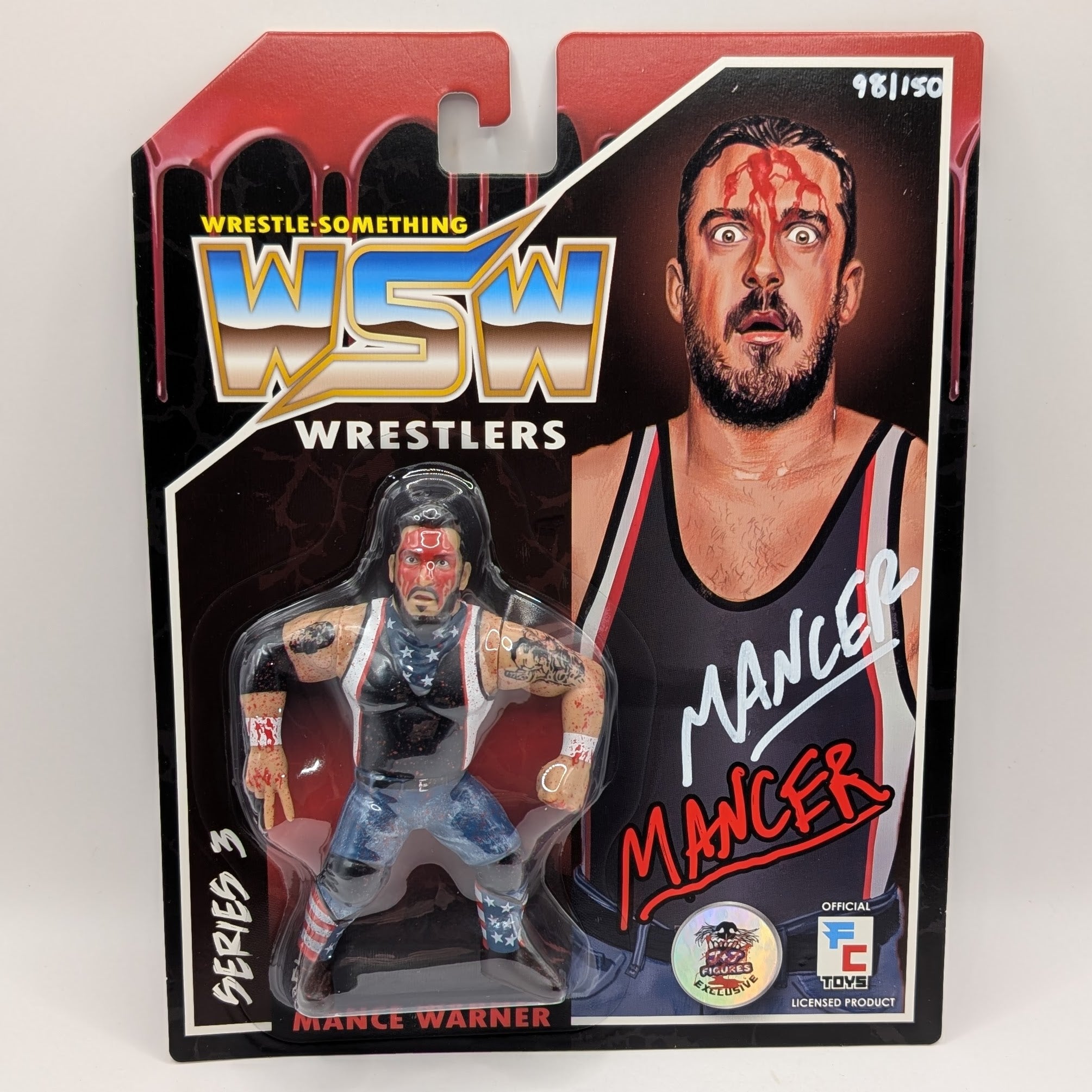 Figure Collections (FC) Wrestle Something Wrestlers 3 Mance Warner *UL ...